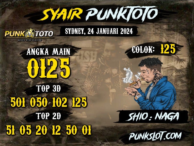 PUNKTOTO SYAIR TOGEL SYDNEY PUNKTOTO HARI INI RABU, 24 JANUARI 2024 ...