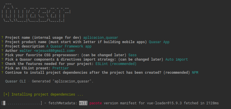 Quasar introducción Typescript. Empezamos instalando el cli de quasar ...