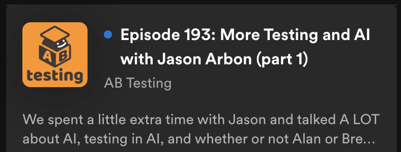 AB Testing Podcast: AI (Part1). Here is a transcription of Alan, Brent ...