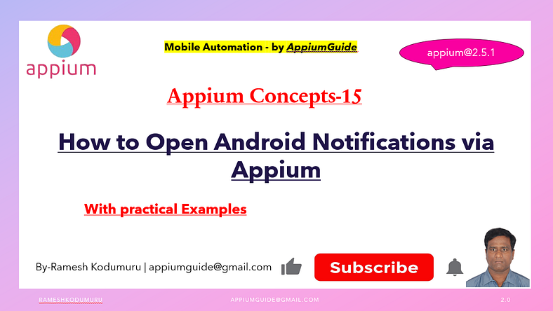 One Stop Destination for Endless Appium Knowledge - All in one Place