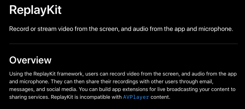 #64 Swift-ReplayKit 錄影功能實作. 前言： | by 燮羽（will） | Medium