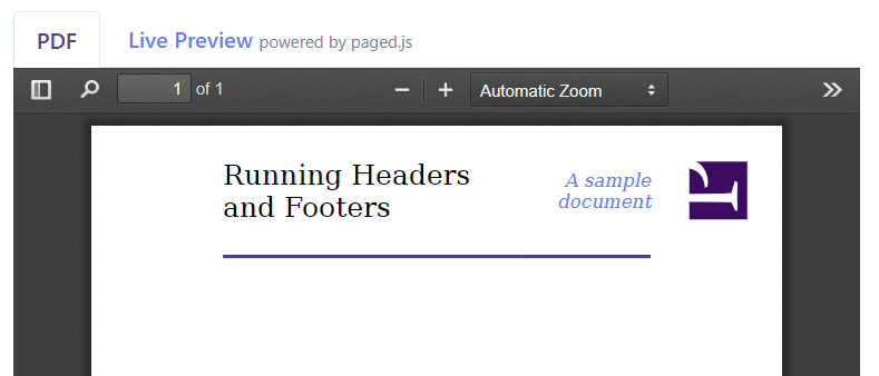 PrintCSS: Running Headers and Footers | by Andreas Zettl | PrintCSS | Medium