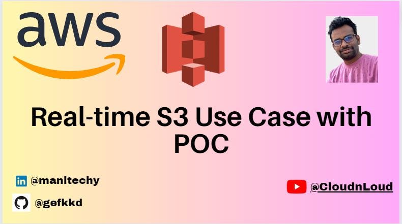 𝐀𝐦𝐚𝐳𝐨𝐧 𝐒𝟑 𝐑𝐞𝐚𝐥 𝐭𝐢𝐦𝐞 𝐔𝐬𝐞 𝐂𝐚𝐬𝐞 | 𝐏𝐎𝐂 | - Cloudnloud Tech Community - Medium