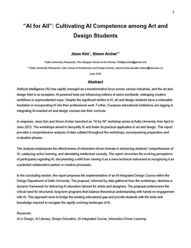 Embracing AI in Design Education (2) | by Jisoo Kim | Jul, 2023 | Medium