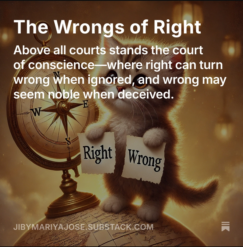 The Wrongs Of Right. “There is a higher court than courts of… | by Jiby ...