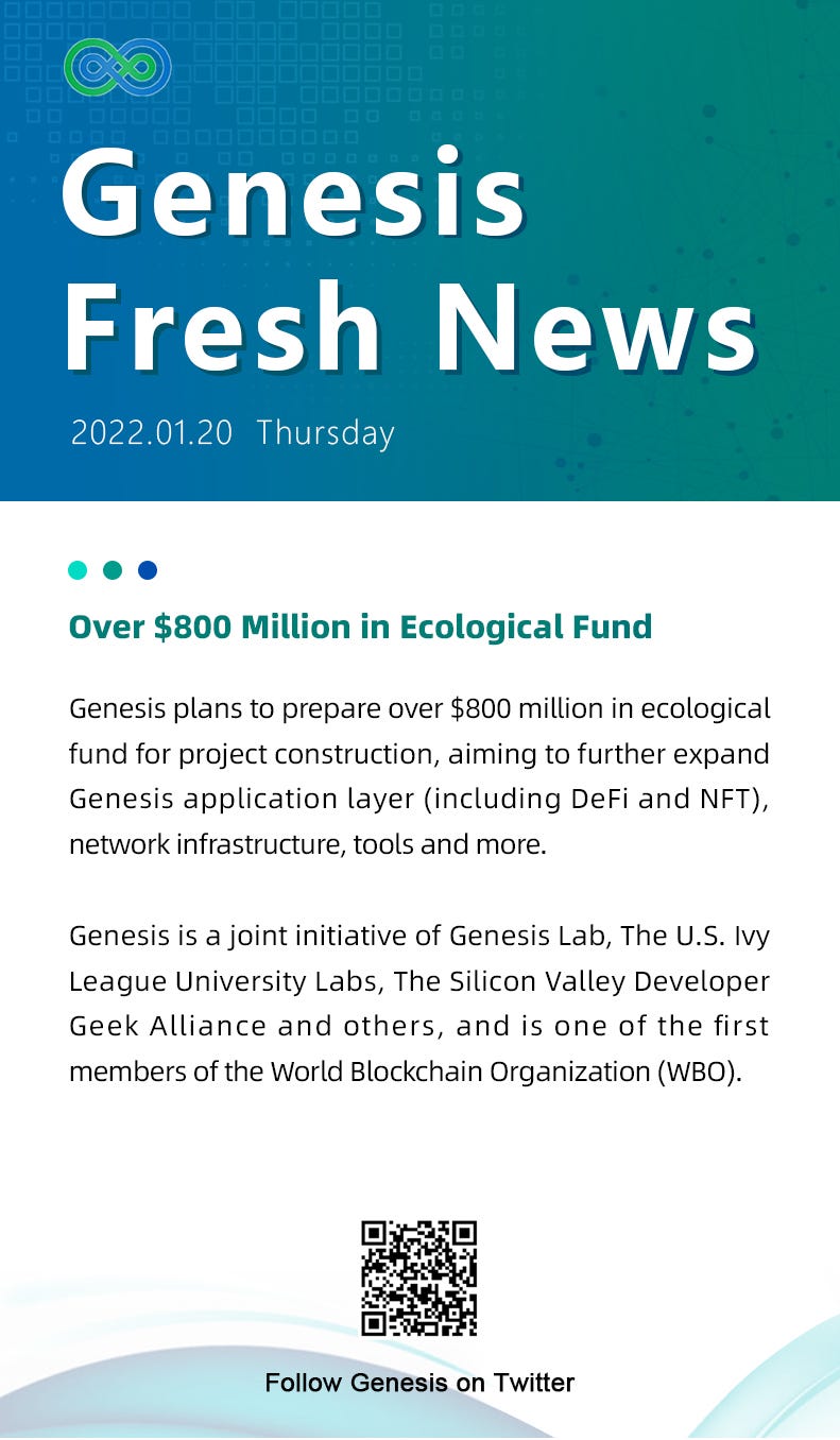Genesis to prepare over $800 million in ecological fund - Genesis Chain ...