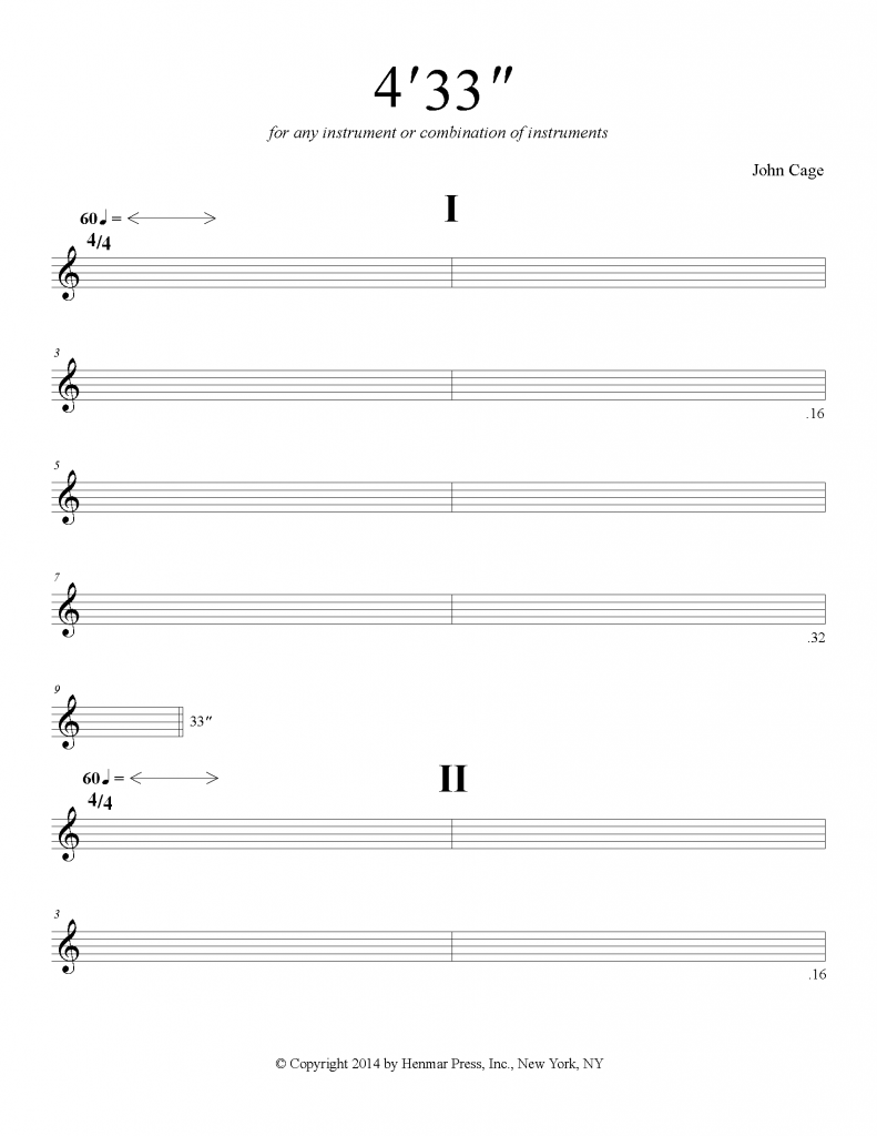 Album of the Day — July 3. John Cage — 4'33" | by Keith R. Higgons ...