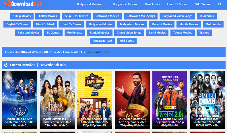 DownloadHub | is a pirate site where people watch the latest Bollywood ...