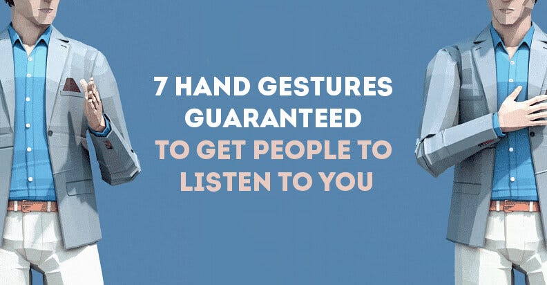 Hand Gestures that Make People Listen [Infographic] | by YouTern | Medium