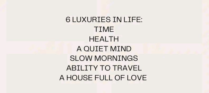 Six Luxuries of Life. Living in a world that is mostly… | by Ehsan ...