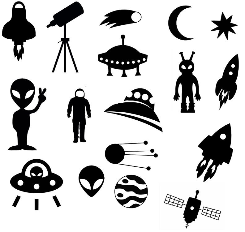 Space ufo shuttle svg satellite telescope aliens astronaut alien ship ...