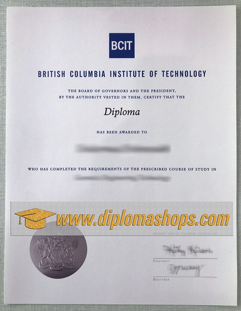 Buy BCIT Diploma, British Columbia Institute of Technology diploma | by ...
