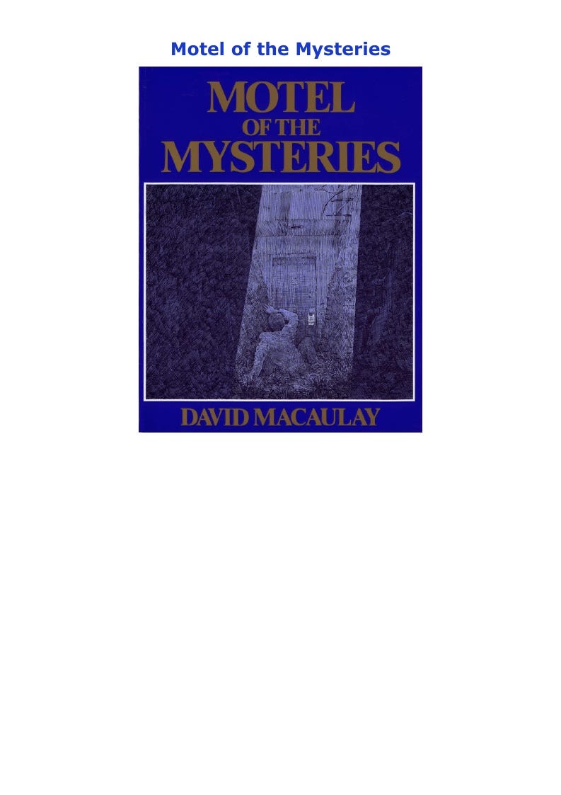 Pdf Motel of the Mysteries. CLICK IN HERE TO READ BOOK | by Tazas | Oct ...
