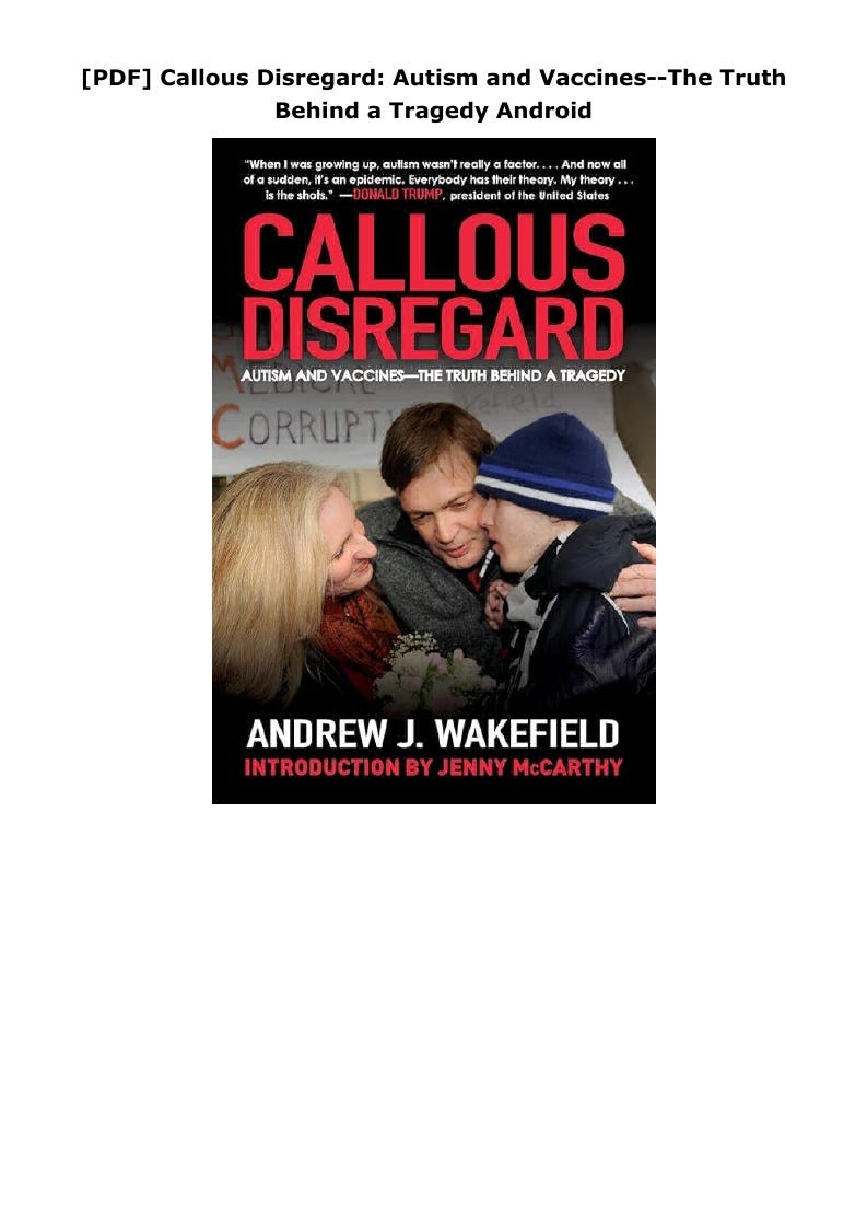 [PDF] Callous Disregard: Autism and Vaccines — The Truth Behind a ...