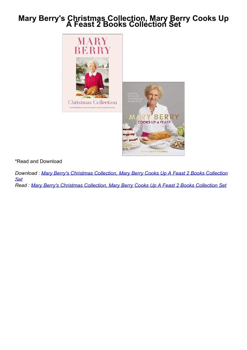 ️(download)⚡️ Mary Berry’s Christmas Collection, Mary Berry Cooks Up A ...