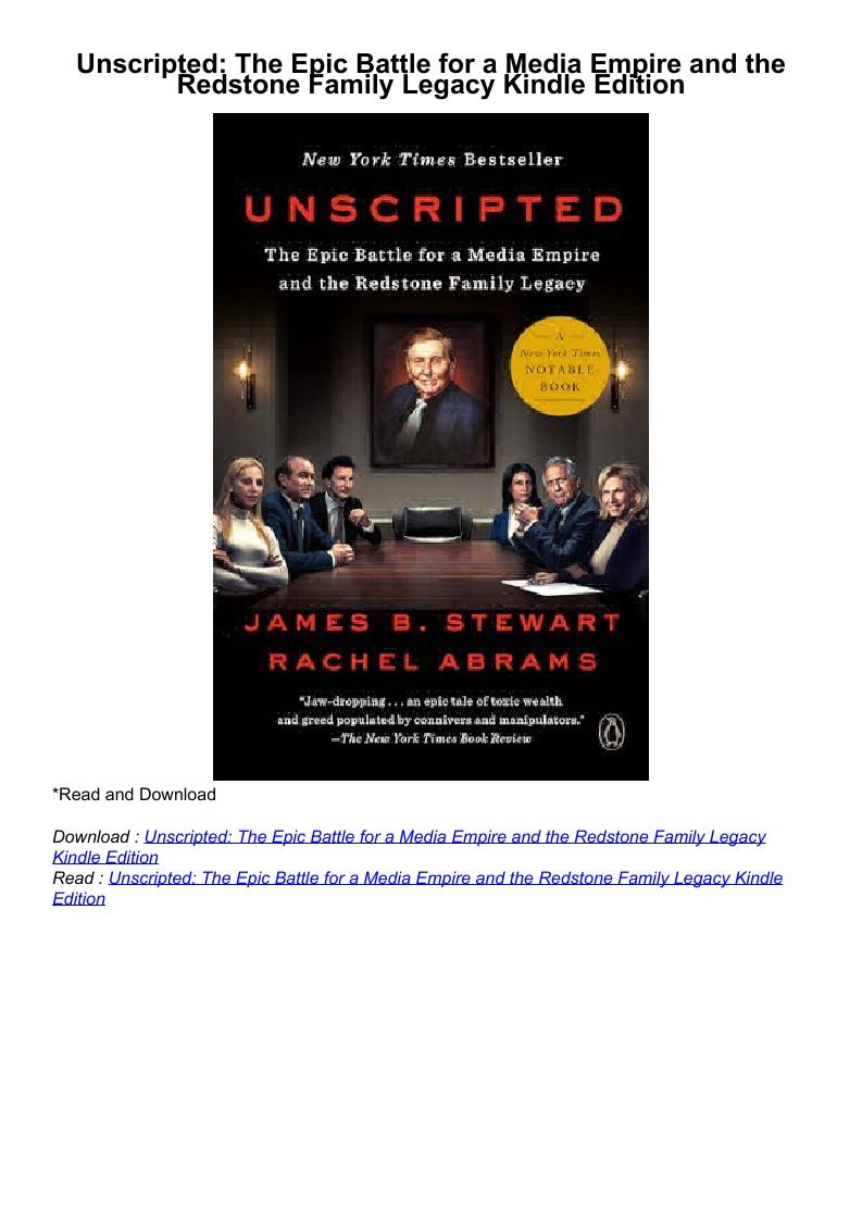 download pdf Unscripted: The Epic Battle for a Media Empire and the ...
