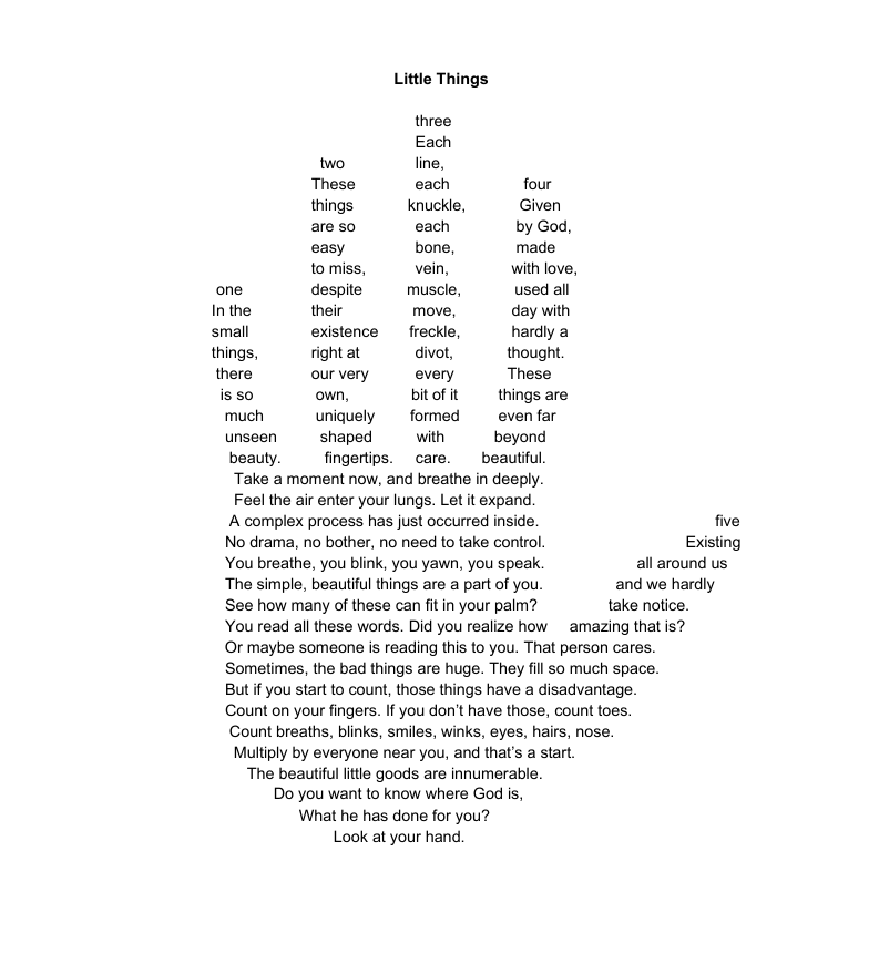 Little Things. A Handprint Poem | by Abby Penhallegon | Jul, 2025 | Medium