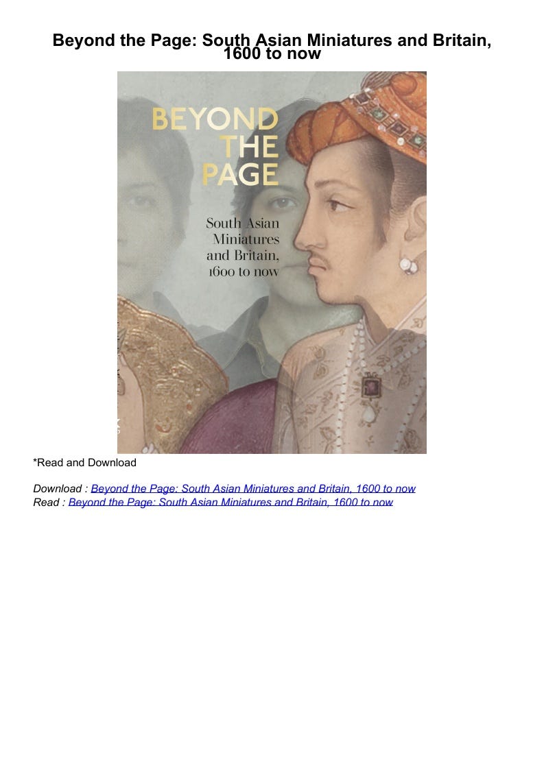 READ Beyond the Page: South Asian Miniatures and Britain, 1600 to now ...