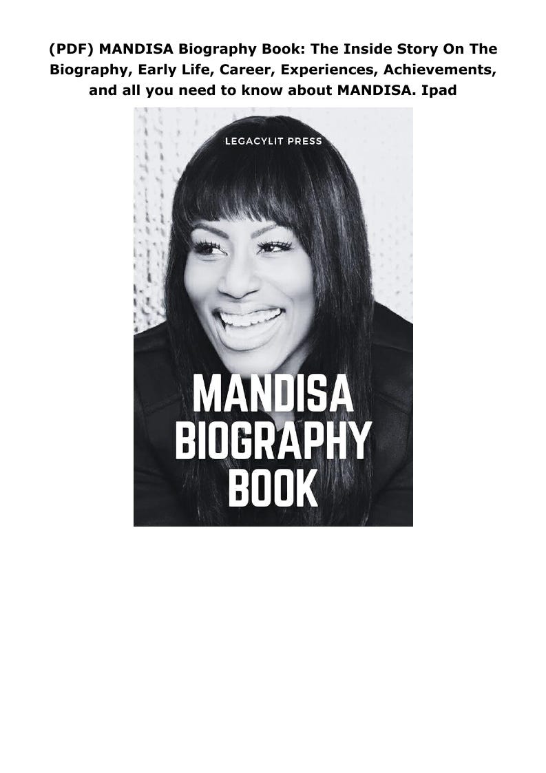 (PDF) MANDISA Biography Book: The Inside Story On The Biography, Early ...