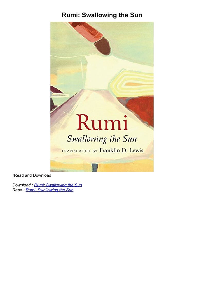 PDF Rumi: Swallowing the Sun - Bigfootry - Medium