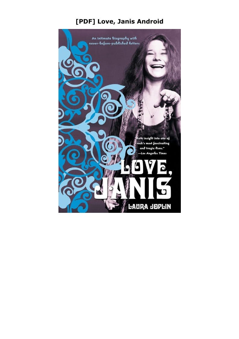 [PDF] Love, Janis Android. Click Here To Read Book | by Jacksonericedavenport Enviable | Aug ...