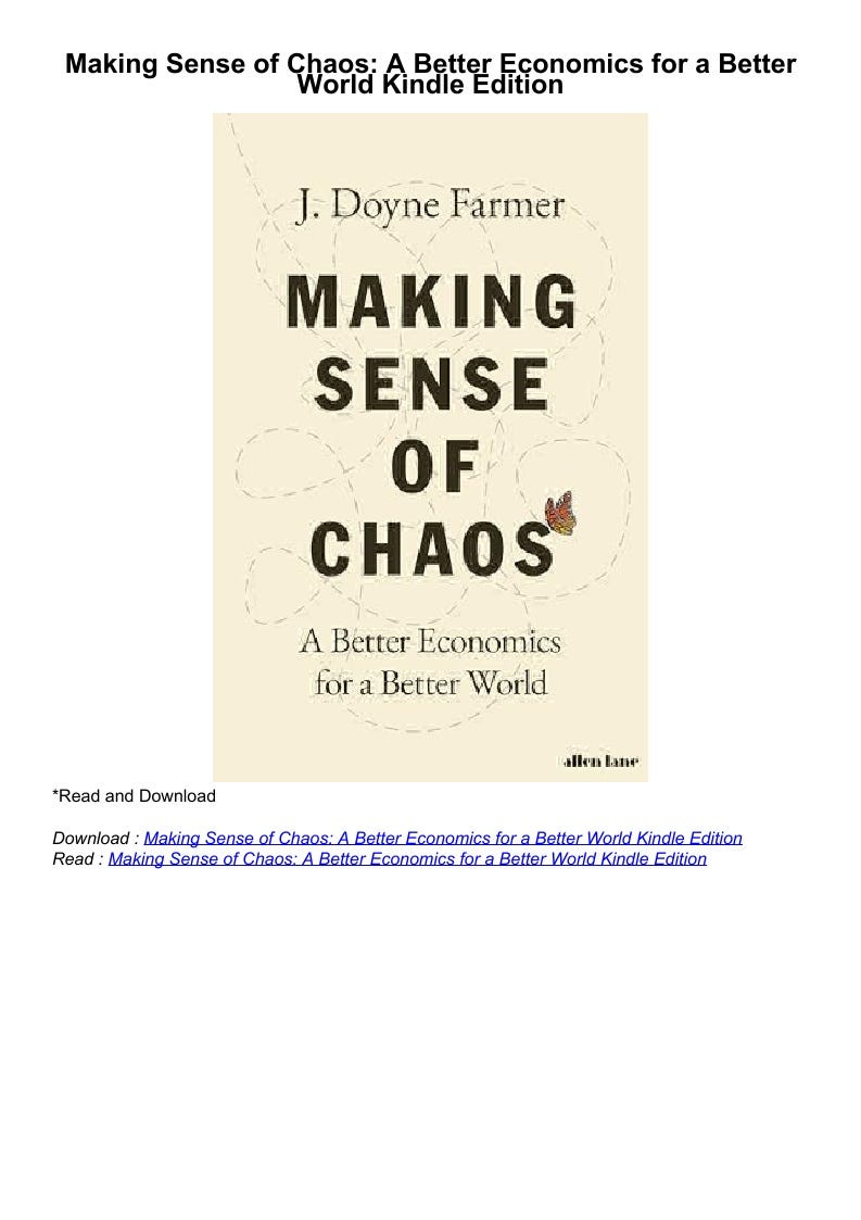 ⚡download Making Sense of Chaos: A Better Economics for a Better World ...
