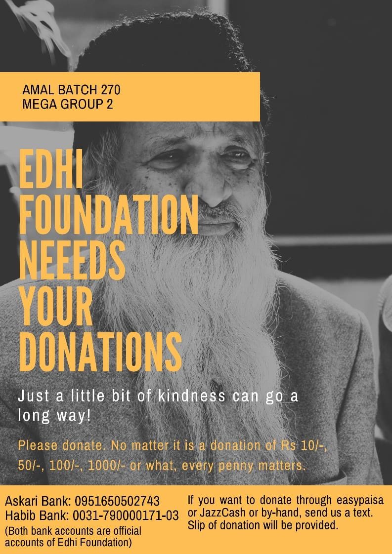 Donations Drive for Edhi Foundation | by Usama Shahzad Cheema | Medium