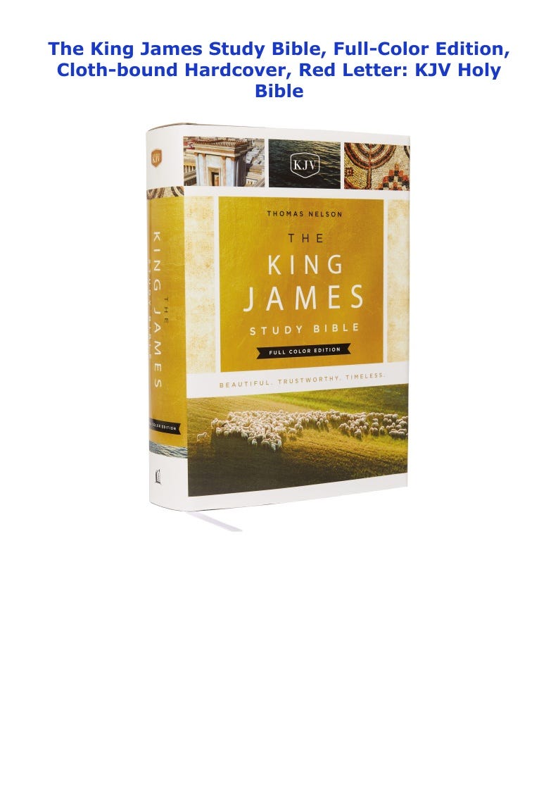PDF The King James Study Bible, Full-Color Edition, Cloth-bound ...