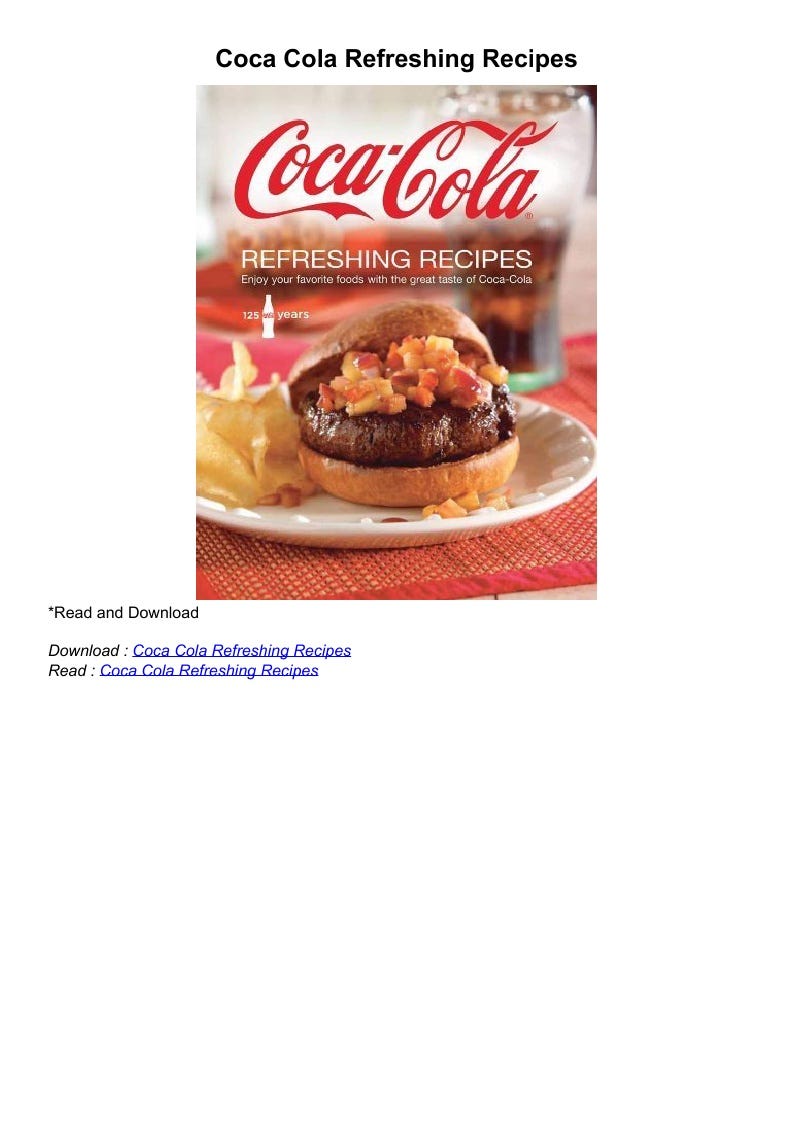 pdf Coca Cola Refreshing Recipes - Finayausheva - Medium