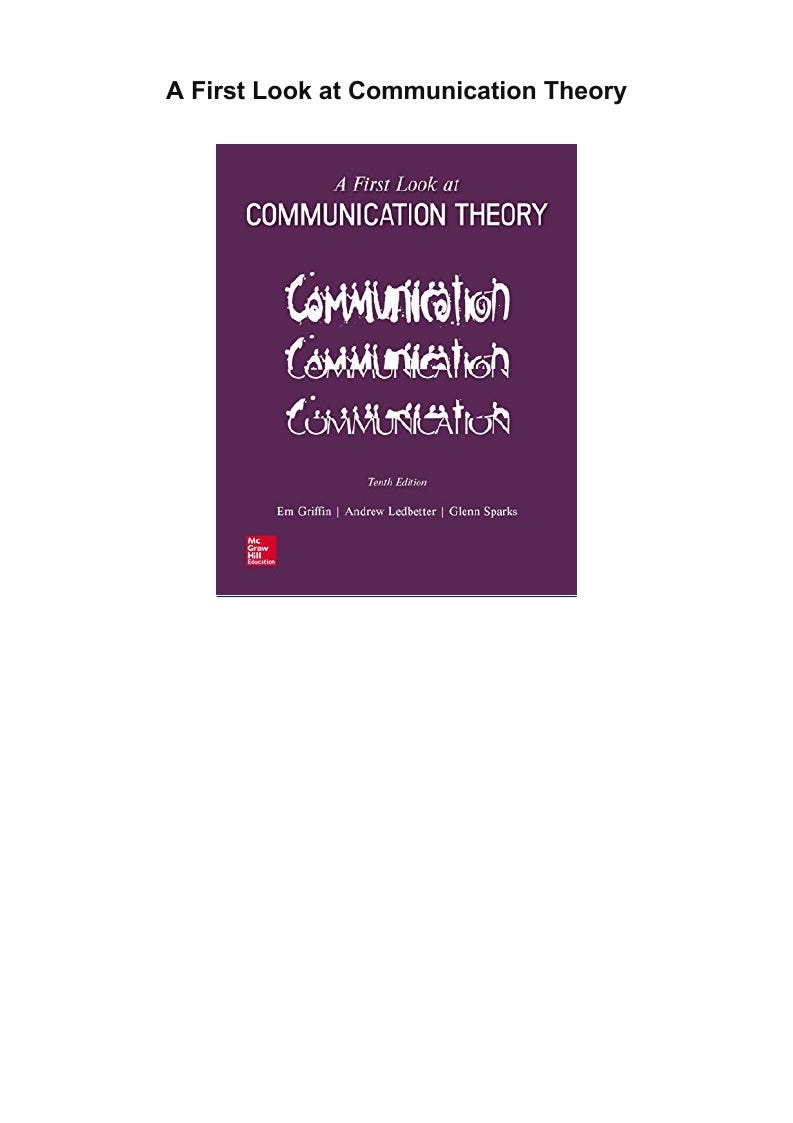 Download⚡ (PDF⚡) A First Look at Communication Theory - Azariahartman ...