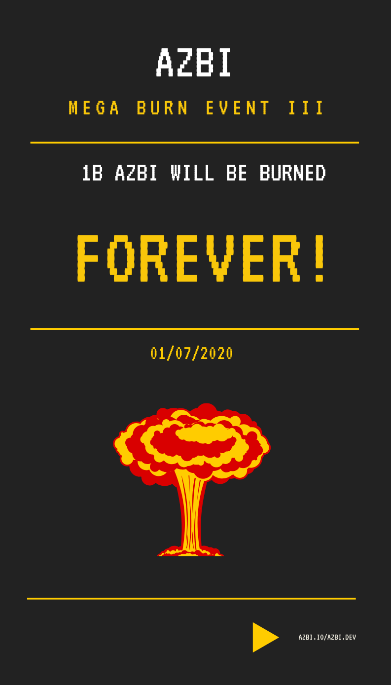 AZBI Mega Burn Event III. Dear AZBI Community, | by AZBI | Medium
