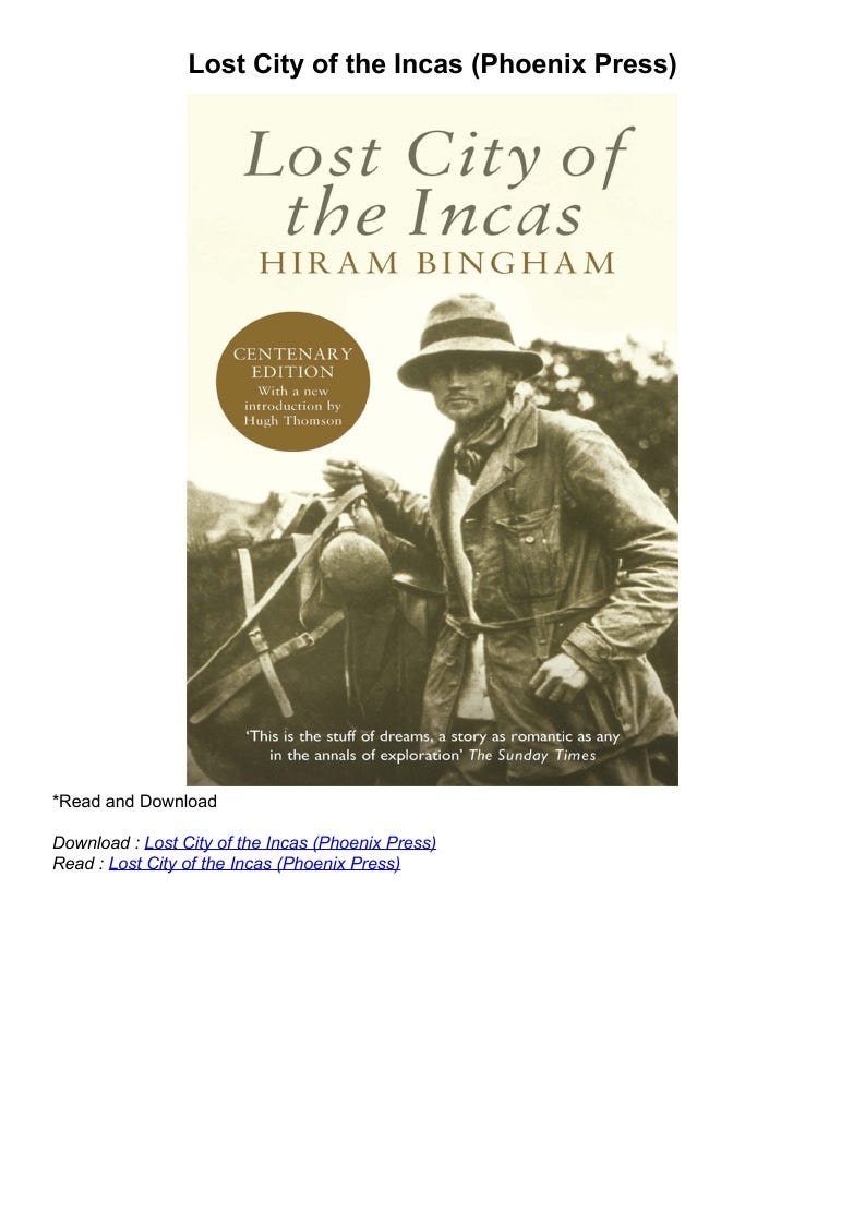 Lost City of the Incas (Phoenix Press) - Noemihampton Flogging - Medium