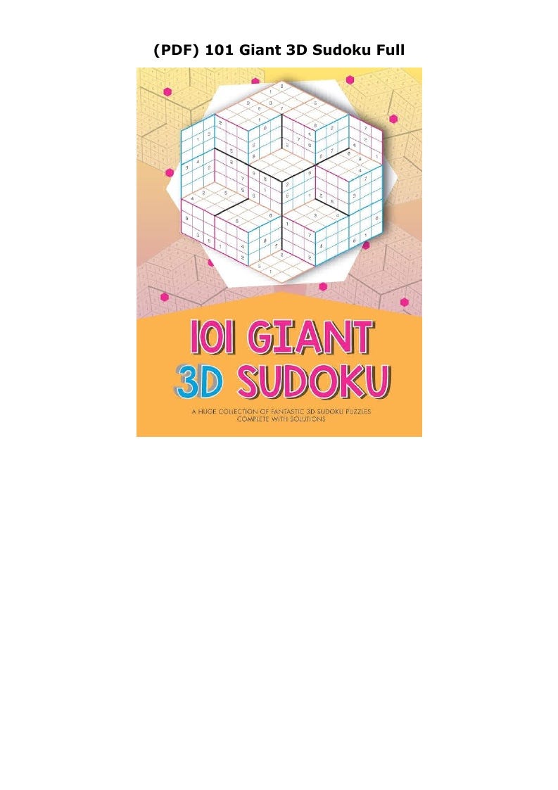 (PDF) 101 Giant 3D Sudoku Full. Click Here To Read Book | by Leonidasericehester Unable | Aug ...
