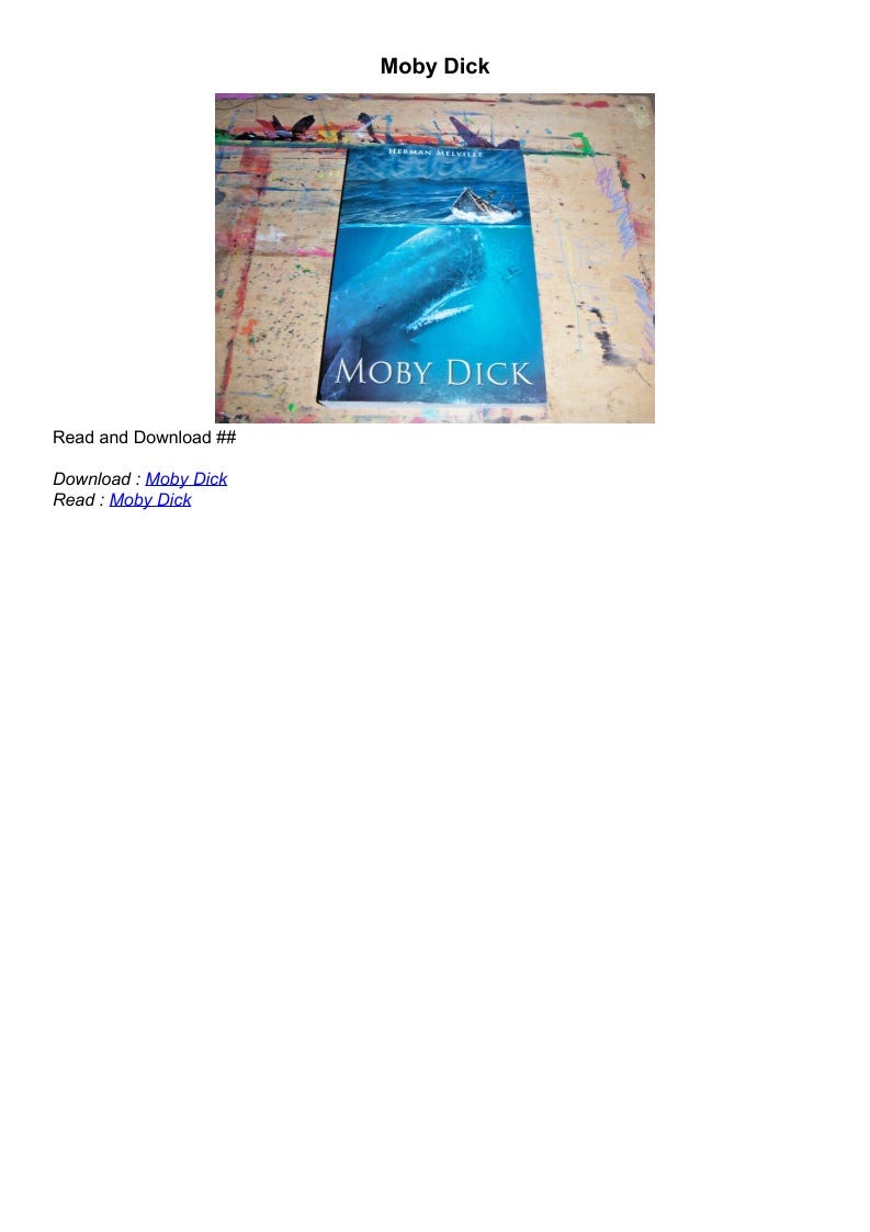 PDF_⚡ Moby Dick | by Bayokiurek Thimble | Jul, 2024 | Medium