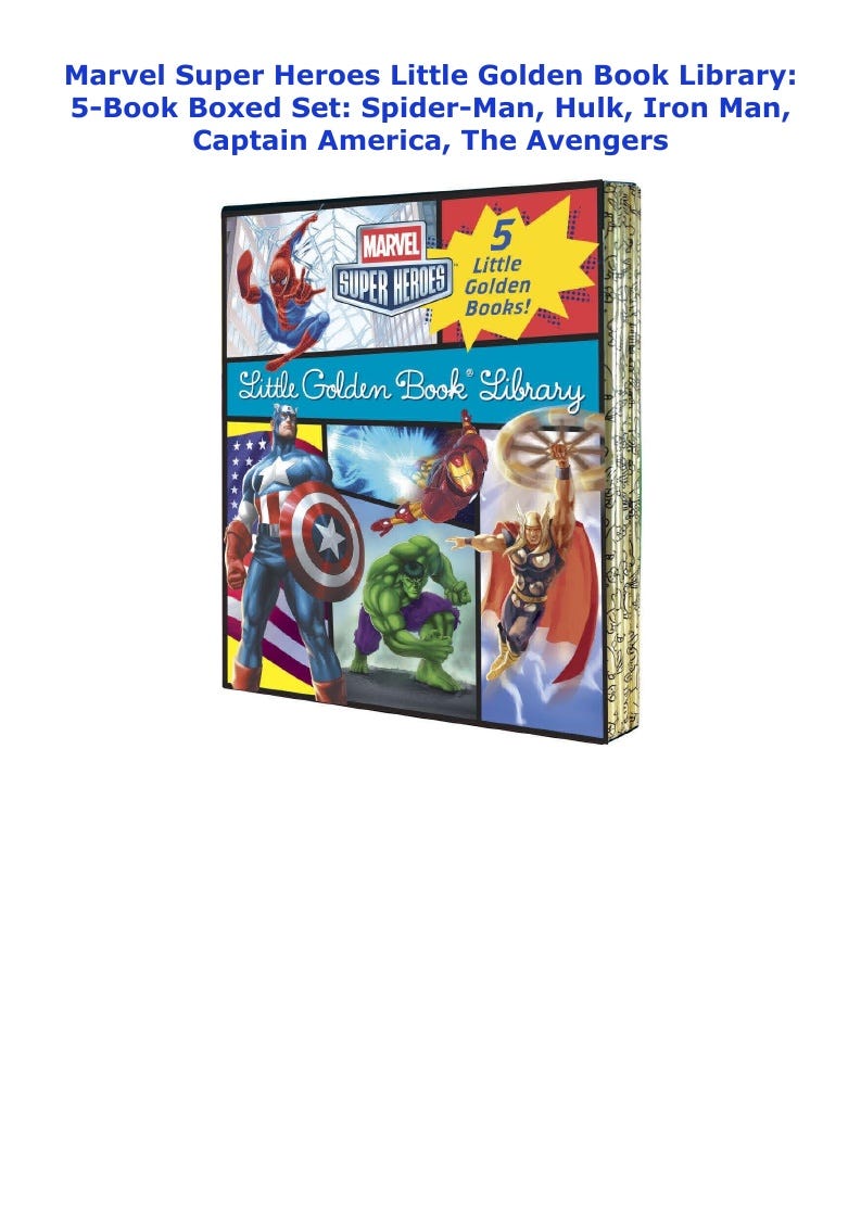 Pdf Marvel Super Heroes Little Golden Book Library: 5-Book Boxed Set ...