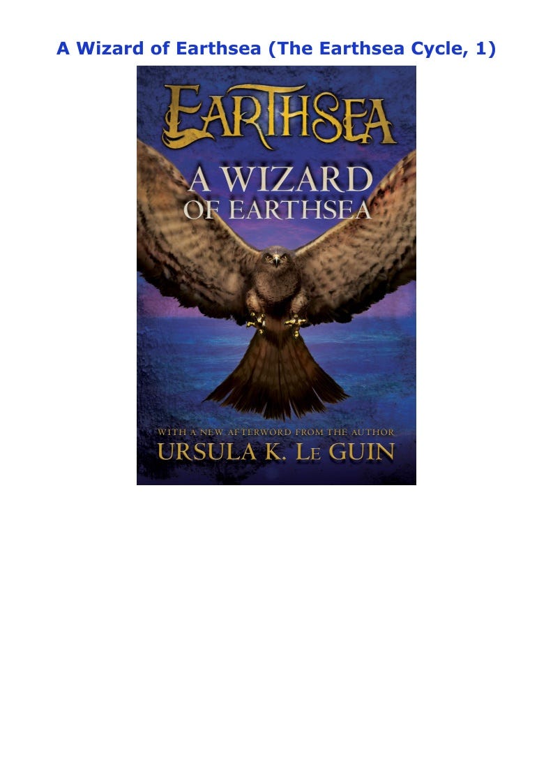 PDF A Wizard of Earthsea (The Earthsea Cycle, 1) | by ...