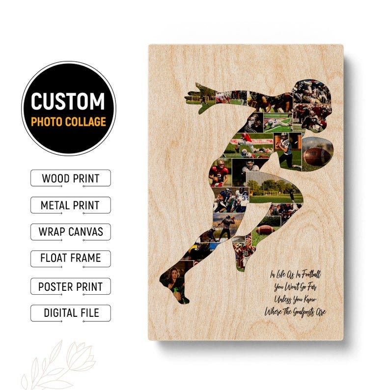 Game Day Glory: Personalized Sports Photo Collage Gifts for Football ...