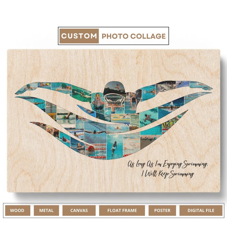 Dive into Personalized Bliss: Swimming Photo Collage — The Perfect ...