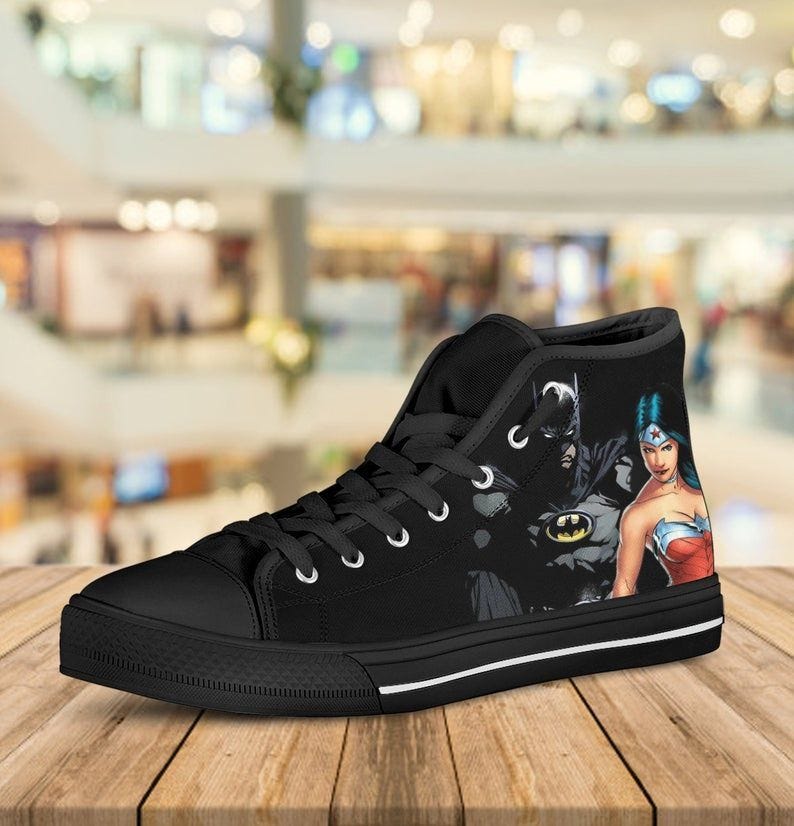 Batman Custom Hightop Wonder Women Hightop Dc Comics Hightop Superhero ...