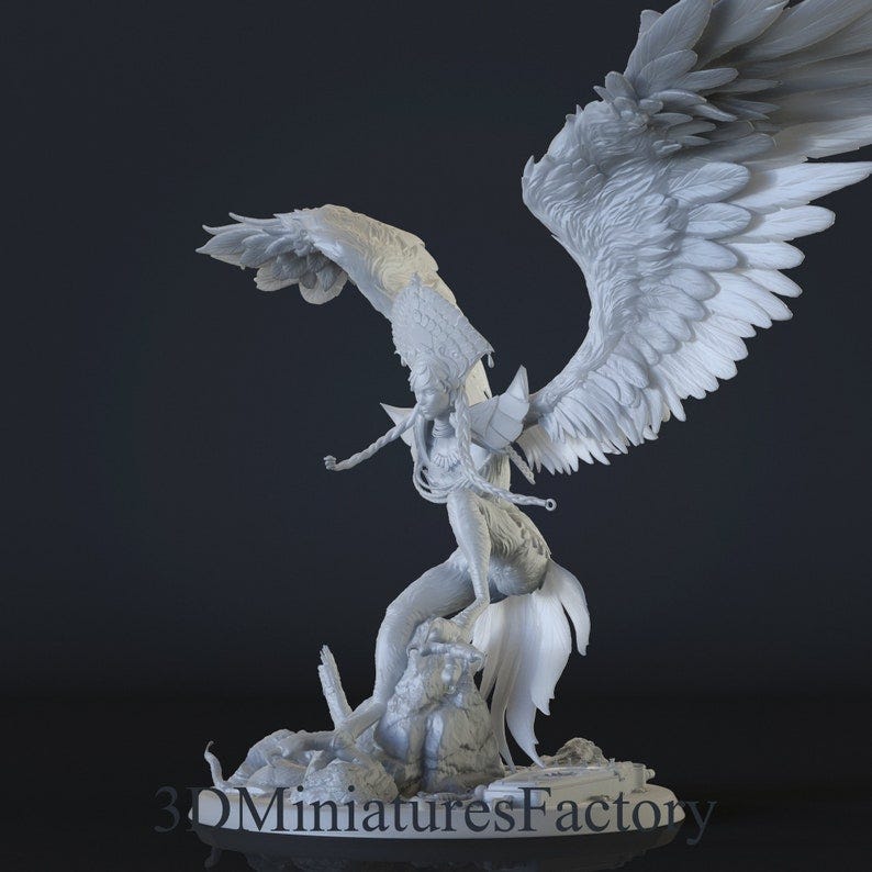 Miniature Harpy Attack Armor | DnD Miniature for Tabletop | Lord of the ...