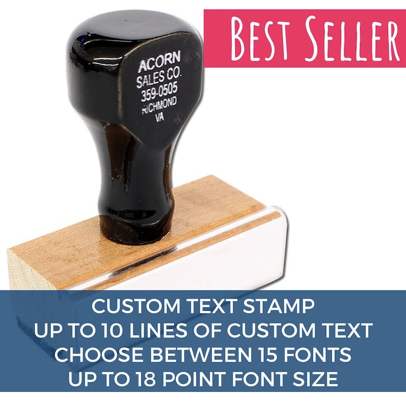 Custom Rubber Stamp — Personalized for Your Business or Event - Acorn ...