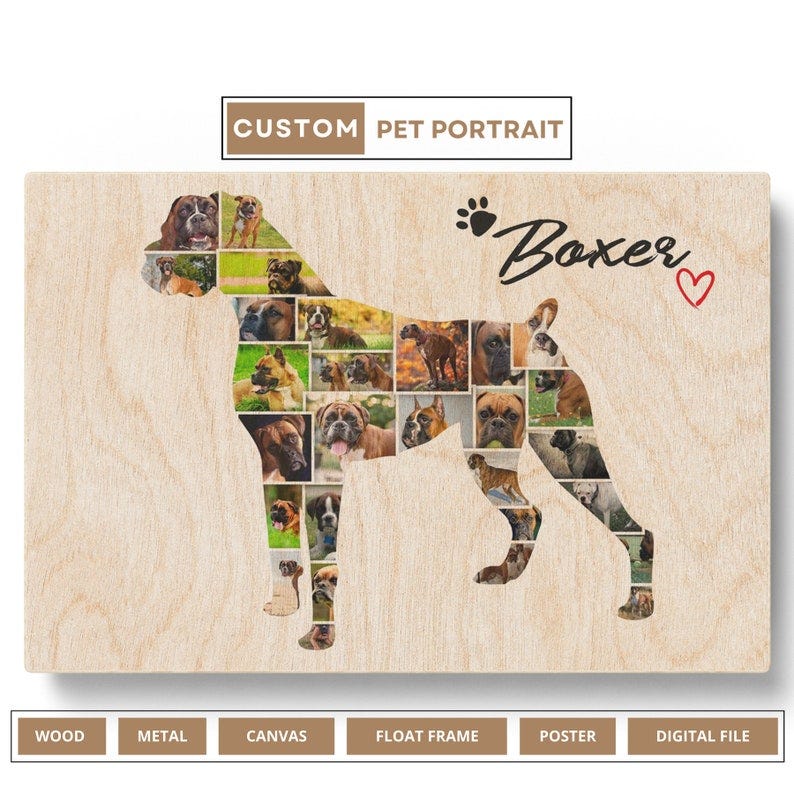 Boxer Bulldog: A Tribute in Collage — The Perfect Memorial Gift for Pet ...