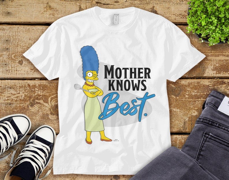 The Simpsons Marge Mother Knows Best T-Shirt | by Newbiancajefferson | Medium