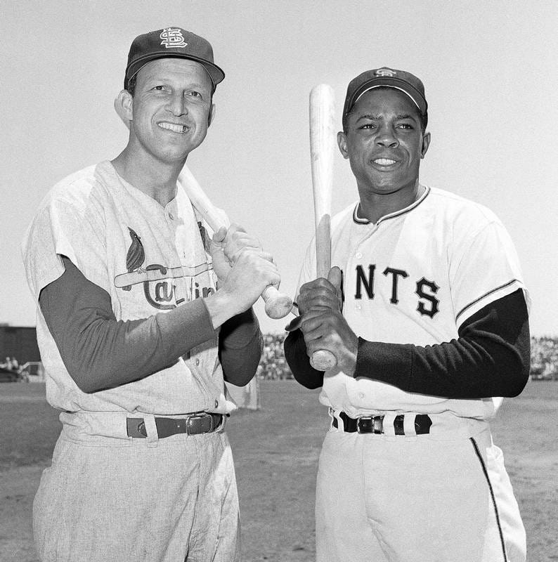 A Tip of the Cap to Stan the Man. My Dad, Stan Musial and Willie Mays ...