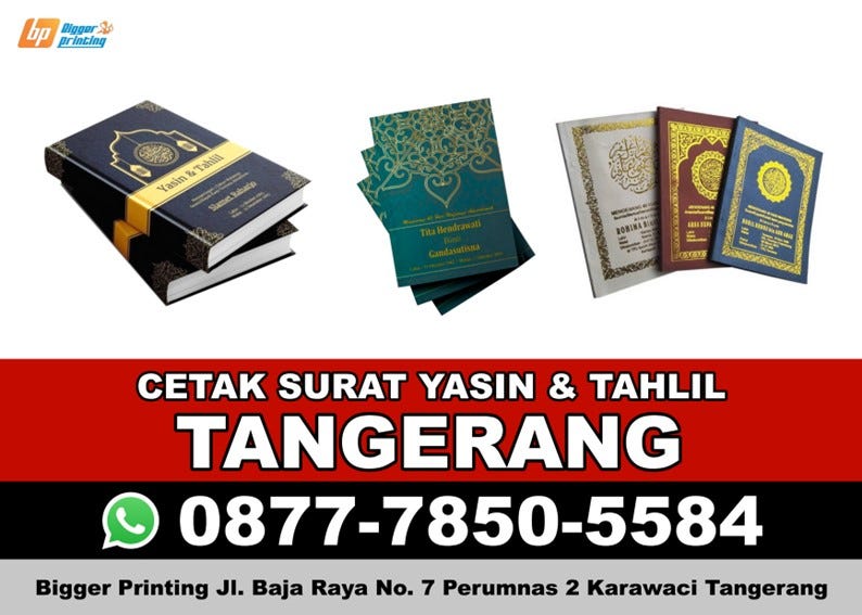 FAST RESPON, Wa./Call. 0877–7850–5584, Cetak Surat Yasin dan Tahlil ...