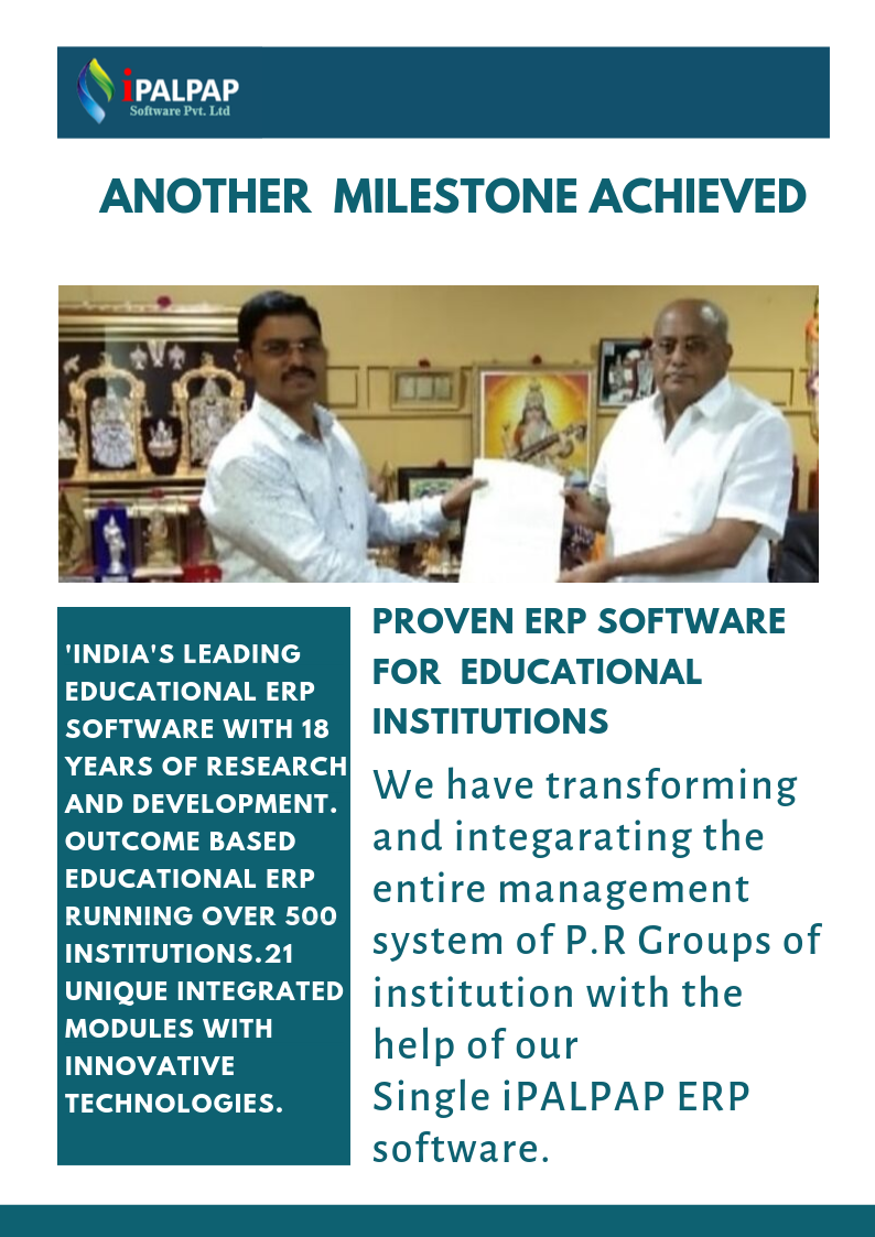 Our iPALPAP ERP Software helps to achieve your Institution's success by ...