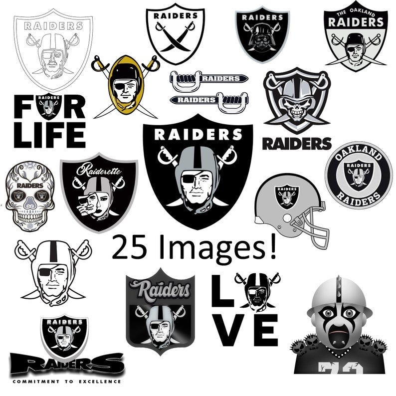 Oakland Raiders svg png bundle images nfl logo cricut football cut ...
