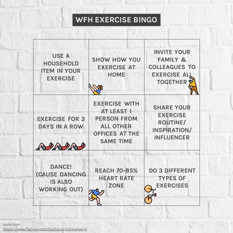 Exercise Bingo W Your Colleagues My Office Has Been Working From Home exercise-bingo-w-your-colleagues-my-office-has-been-working-from-home