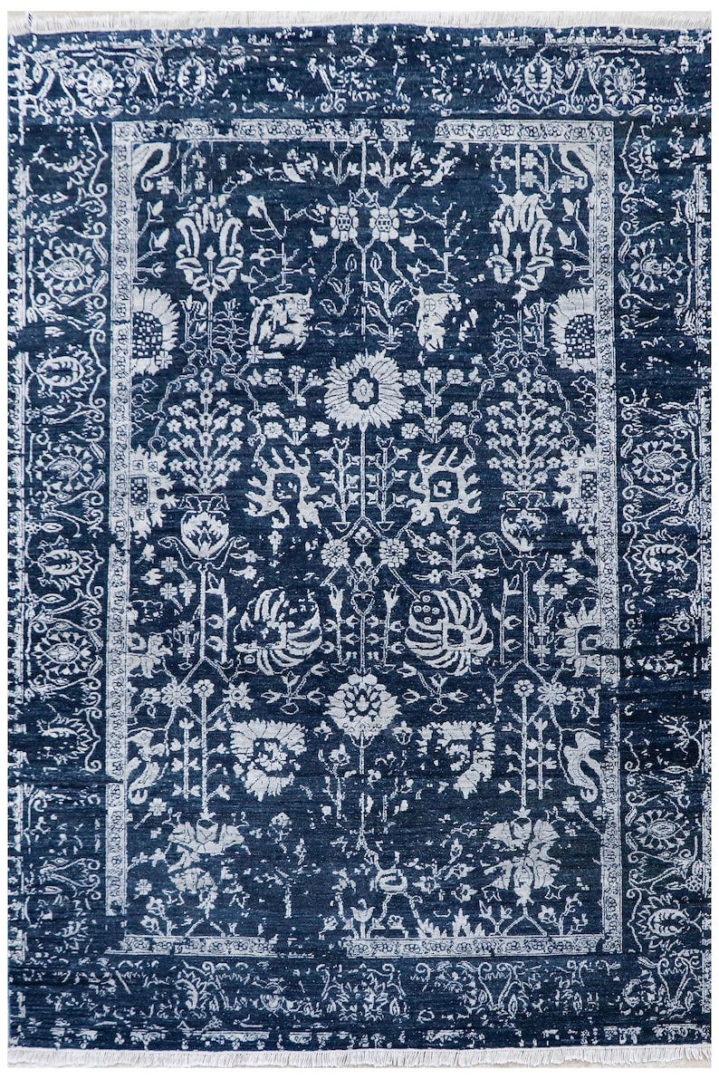 Premium Indian Handcrafted 6 x 9 ft New Zealand Wool Rug for Living ...