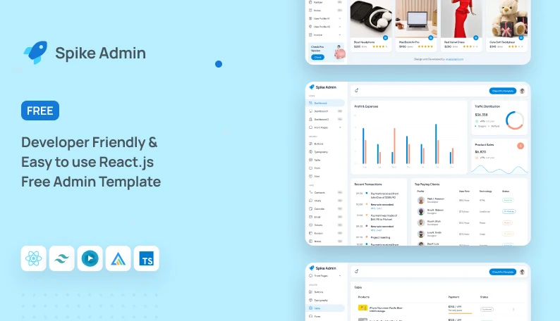 Spike Open Source React Tailwind Admin Dashboard Template — by WrapPixel | by Vaibhav Gupta ...